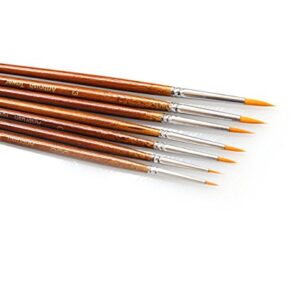 Fine Detail Paint Brush Set - 7 Pieces Miniature Brushes for Watercolor, Acrylic Painting, Models, Airplane Kits