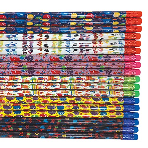 Raymond Geddes Birthday Number 2 Pencils For Kids (Pack of 72)