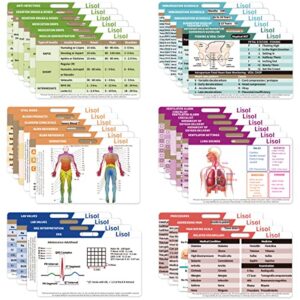 nursing badge reference cards – ekg, vitals, lab values, spanish translation etc. rn gifts for nurses, nursing school student essentials supplies, badge buddy nursing cheat sheets for er cna lvn ipn