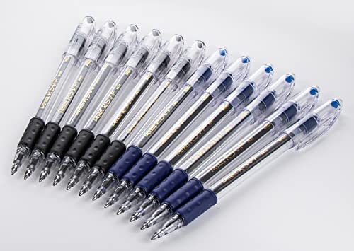 Pentel RSVP medium point pens - ballpoint - 1.0mm - 12 Pack Of 6 Blue And 6 Black Ink Pens