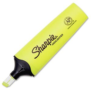 Sharpie Clear View Fluorescent Highlighters, Chisel Tip, Smear Guard Ink (Yellow, 4-Pack)