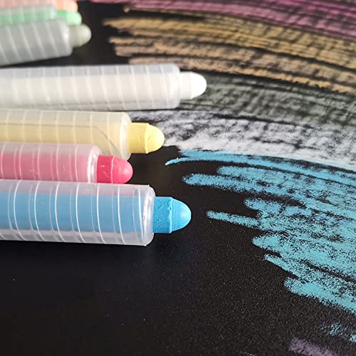 Non-toxic Dustless Chalk for Kids, Colored Chalk With Holder The Best Art Tool for Blackboard Kids Children Drawing Writing,6PCS