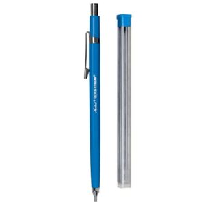 Markal 96107- Markal Silver-Streak Refillable Mechanical Holder With 6 Silver Highly Visible Reflective Lead Refills, Built-in Sharpener, 1 Click Advance -Ideal for Metal Layout & Fabrication Work