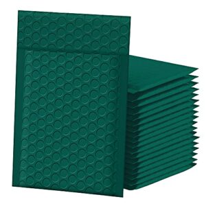 famagic bubble mailers 4×8 inch 50pc ultramarine green shipping bags, chic packaging bags for small business, colored padded mailing envelopes, opaque matte self seal bubble poly mailers bulk #000