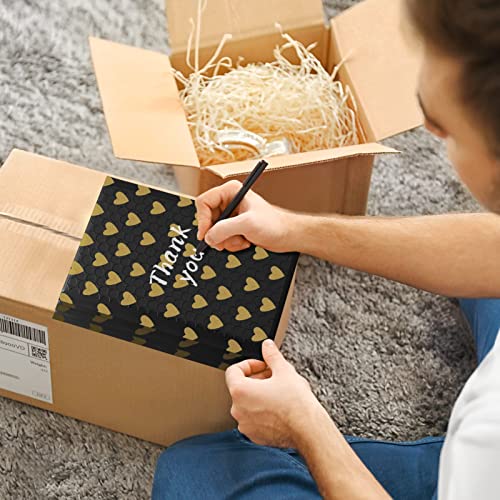 Metronic Bubble Mailers 6x10 Inch 100 Pack , Gold Heart Poly Bubble Mailers,Cute Padded Envelopes Self-Seal, Waterproof, Cushioning for Small Items,Jewelry Makeup Supplies, Shipping,Packaging Bulk#0