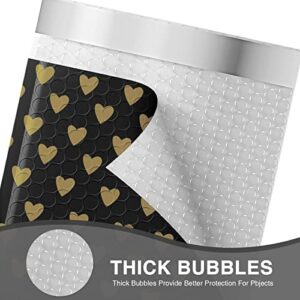 Metronic Bubble Mailers 6x10 Inch 100 Pack , Gold Heart Poly Bubble Mailers,Cute Padded Envelopes Self-Seal, Waterproof, Cushioning for Small Items,Jewelry Makeup Supplies, Shipping,Packaging Bulk#0