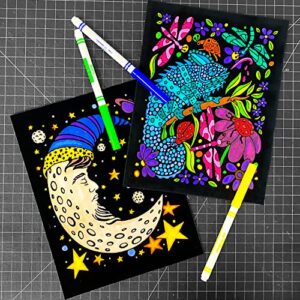 Super Pack of 18 Fuzzy Velvet Coloring Posters (Artistic Edition) - Great for Family Time, Arts & Crafts, Travel, Classrooms, Care Facilities [For All Ages: Girls, Boys, Adults, Toddlers, and More]