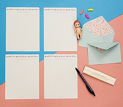 SCStyle 32 Cute Kawaii Lovely Special Design Writing Stationery Paper with 16 Envelope - 32 Letter paper (7.1x5.2 inch) by SCStyle