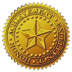 Great Papers! Starburst Embossed and Gold Foil Certificate Seal, 1.75", 48 Count (903419)