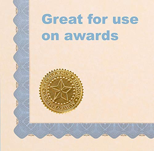 Great Papers! Starburst Embossed and Gold Foil Certificate Seal, 1.75", 48 Count (903419)