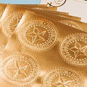 Great Papers! Starburst Embossed and Gold Foil Certificate Seal, 1.75", 48 Count (903419)