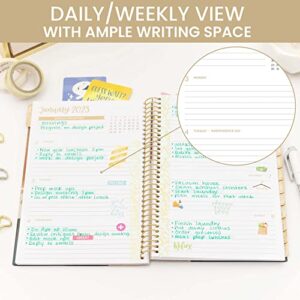 HARDCOVER bloom daily planners 2023 Calendar Year Day Planner (January 2023 - December 2023) - Passion/Goal Organizer - Monthly & Weekly Inspirational Agenda Book - 5.5" x 8.25" - Celestial