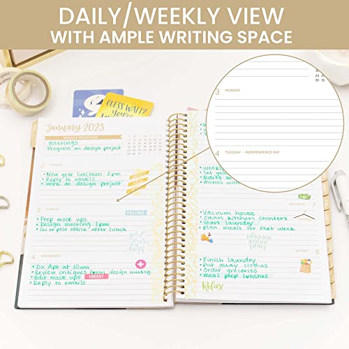 HARDCOVER bloom daily planners 2023 Calendar Year Day Planner (January 2023 - December 2023) - Passion/Goal Organizer - Monthly & Weekly Inspirational Agenda Book - 5.5" x 8.25" - Celestial