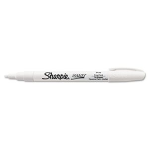 sharpie permanent paint marker, fine point, white