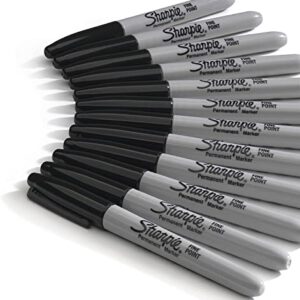 Permanent Markers , Black Fine Point Permanent Markers, 24-Count (2 X Box's of 12), Waterproof, Non-Fading Marker Pen Set