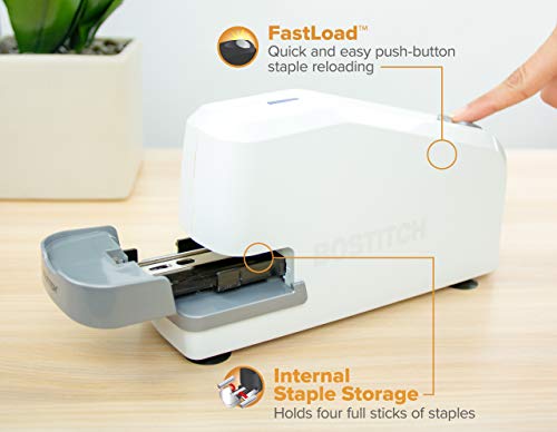 Bostitch Office Impulse 30 Sheet Electric Stapler - Heavy Duty, No-Jam with Trusted Warranty Guaranteed by Bostitch, White (02011)