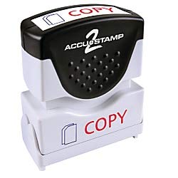 accu-stamp2 message stamp with shutter, 2-color, copy, 1-5/8″ x 1/2″ impression, pre-ink, red and blue ink (035532)