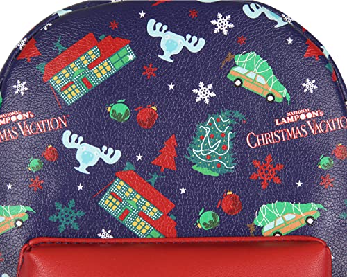 National Lampoon's Christmas Vacation Allover Pattern Faux Leather Mini Backpack