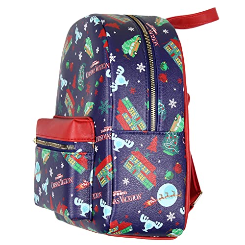 National Lampoon's Christmas Vacation Allover Pattern Faux Leather Mini Backpack