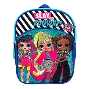 lol omg doll mini backpack for girls & toddlers, 12 inches, lol surprise small backpack or purse, fashion slay the runway multicolor