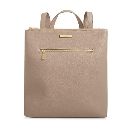 Katie Loxton Brooke Square Womens Vegan Leather Zippered Top Handle Backpack Taupe