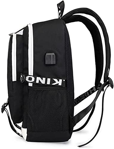 ZELONI Wednesday Backpack Laptop School Bag Bookbag (Black 6)