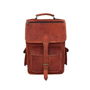 Vintage Leather Laptop Backpack 13 Inch MacBook Pro/Air Bag Rucksack Shoulder Bag