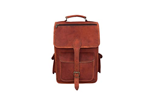 Vintage Leather Laptop Backpack 13 Inch MacBook Pro/Air Bag Rucksack Shoulder Bag