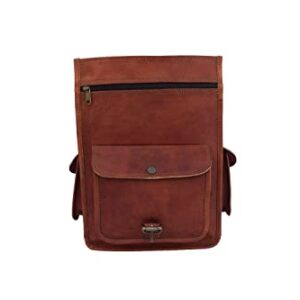 Vintage Leather Laptop Backpack 13 Inch MacBook Pro/Air Bag Rucksack Shoulder Bag