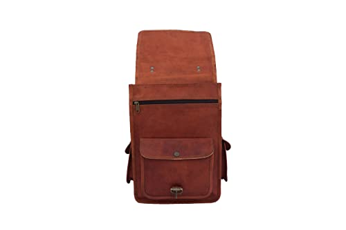 Vintage Leather Laptop Backpack 13 Inch MacBook Pro/Air Bag Rucksack Shoulder Bag