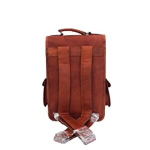 Vintage Leather Laptop Backpack 13 Inch MacBook Pro/Air Bag Rucksack Shoulder Bag