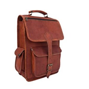 Vintage Leather Laptop Backpack 13 Inch MacBook Pro/Air Bag Rucksack Shoulder Bag