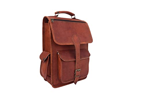 Vintage Leather Laptop Backpack 13 Inch MacBook Pro/Air Bag Rucksack Shoulder Bag