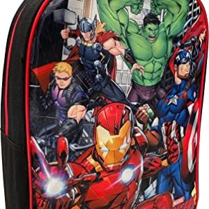 Ruz Avengers Boy's 15" Backpack (Black-Red)