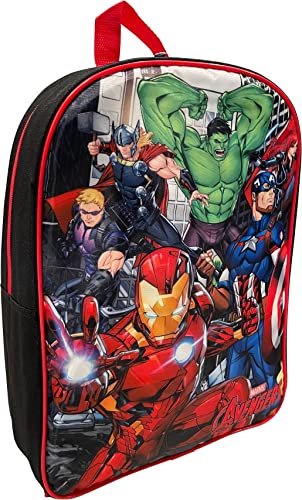 Ruz Avengers Boy's 15" Backpack (Black-Red)