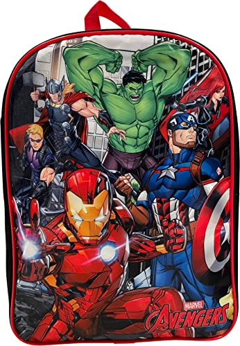 Ruz Avengers Boy's 15" Backpack (Black-Red)