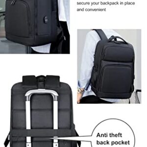 IPX Laptop Backpack Plus 17 Inch Travel Backpack Expandable Business Anti Theft Work Backpack with Laptop Compartment School Backpack with USB Charging Port Water Resistant Durable Bookbag for Men