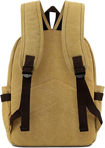 Roffatide Anime One Piece Backpack Khaki Canvas Book Bag Printed Flap School Bag With Earphone Hole