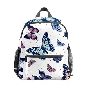 zgonohye girls cute mini backpack watercolor butterfly small backpack school bag lightweight preschool backpacks fashion backpack purse for women travel bag daypack for girls boys