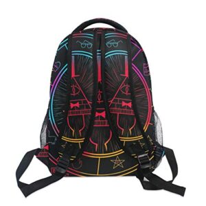 IMOBABY Bill Cipher Wheel Zodiac School Backpack Travel Daypack