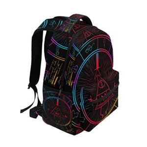 IMOBABY Bill Cipher Wheel Zodiac School Backpack Travel Daypack