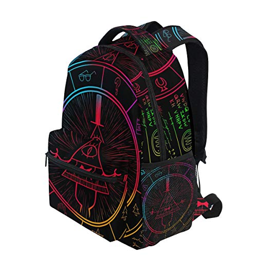 IMOBABY Bill Cipher Wheel Zodiac School Backpack Travel Daypack