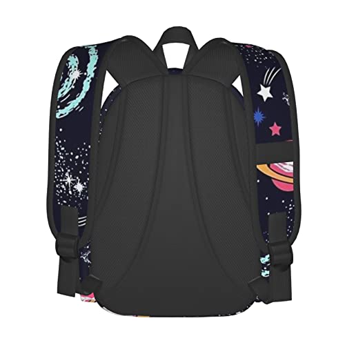 Cute Cartoon Cat Backpack,Universe Space Star Planet Casual Daypack,Laptop Backpack,Shoulder Bag,College Backpack,Travel Outdoor Backpack Cute Teen Backpacks For Men Women College Simple Backpack-A1