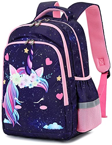 CAMTOP Girls Backpack for School with Lunch Box Kids BookBag Set for Elementary Middle School (Believe in Magic)