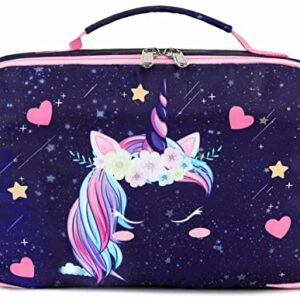 CAMTOP Girls Backpack for School with Lunch Box Kids BookBag Set for Elementary Middle School (Believe in Magic)