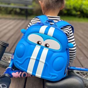 Car Toddler Backpack,Bookbags for Boy Preschool,Kids 3D Cartoon Backpack Daycare(Blue)