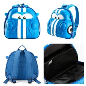 Car Toddler Backpack,Bookbags for Boy Preschool,Kids 3D Cartoon Backpack Daycare(Blue)