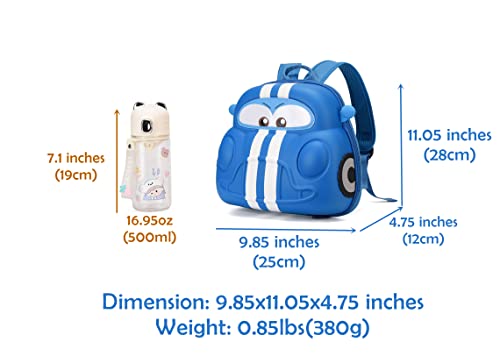 Car Toddler Backpack,Bookbags for Boy Preschool,Kids 3D Cartoon Backpack Daycare(Blue)