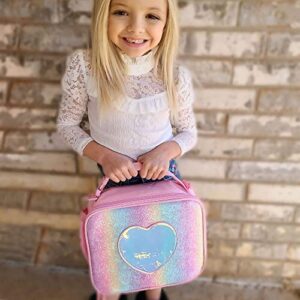 mibasies Kids Unicorn Backpack with Lunch Box for Girls Rainbow School Bag