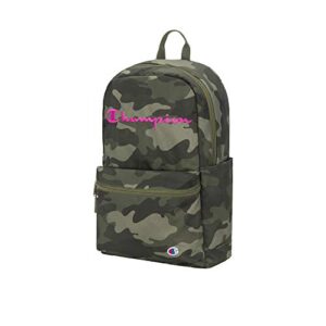 Champion unisex adult Varsity Backpacks, Camo Olive/Fuchsia, One Size US